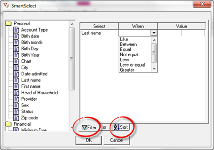 SmartSelect user interface